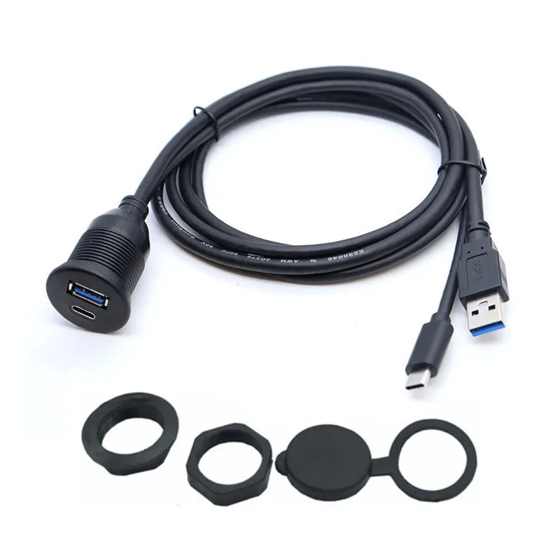 1 Meter Vehicle Ships Dial Cable USB3.0 C Waterproof Cable Panel Cable ...