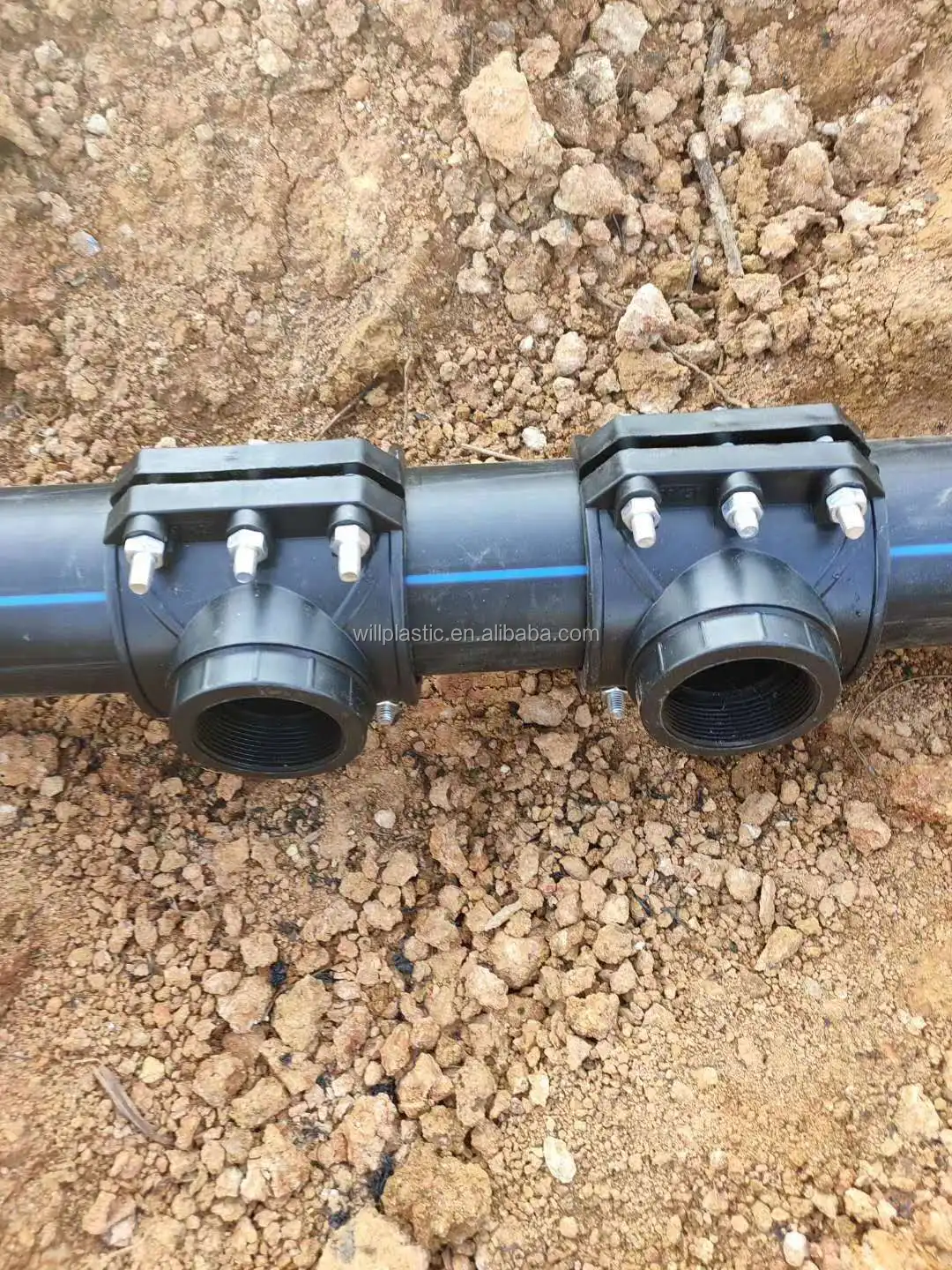 Agricultural Irrigation PVC Saddle Clamp Farm Tool Watering Irrigation ...