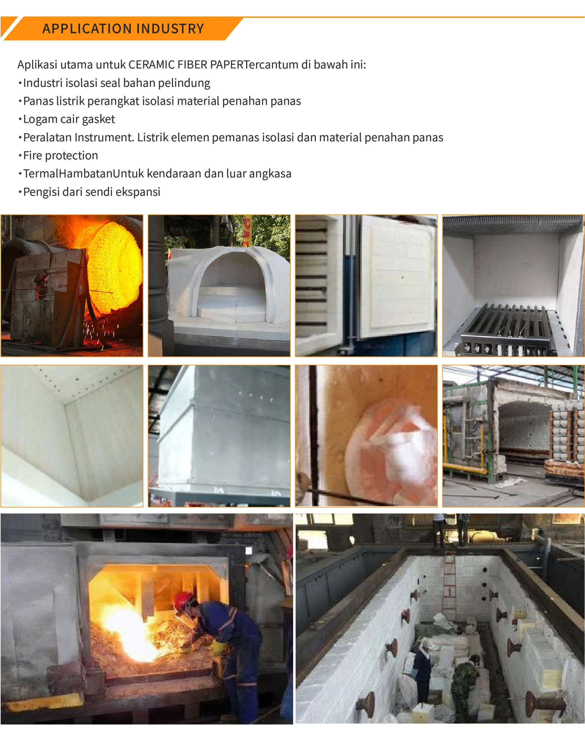 Kertas Serat Keramik Insulasi Tahan Pana Ceramic Fiber Paper Kedap ...