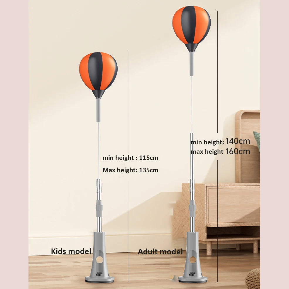 Home Adult Children Adjustable Height Boxing Punching Bag Reflex ...