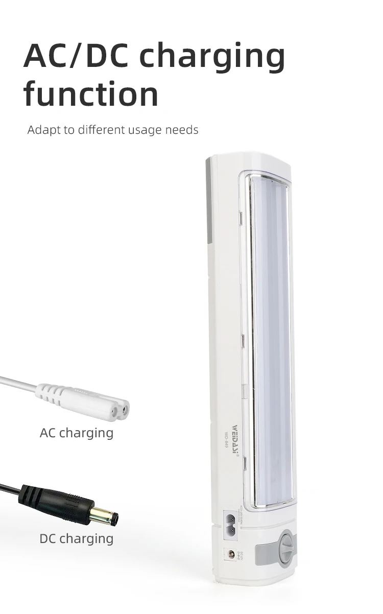 Weidasi Portable Lead-Acid Battery Rechargeable LED Emergency Lamp