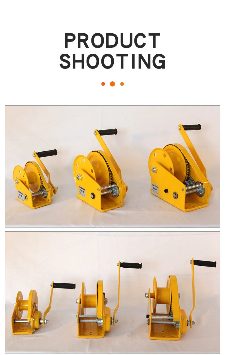 1200lbs Automatic Brake Wire Rope Manual Hand Winch With Friction Brake ...