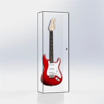 Wall Mounted Custom Lockable Perspex Box Acrylic Guitar Display Case ...
