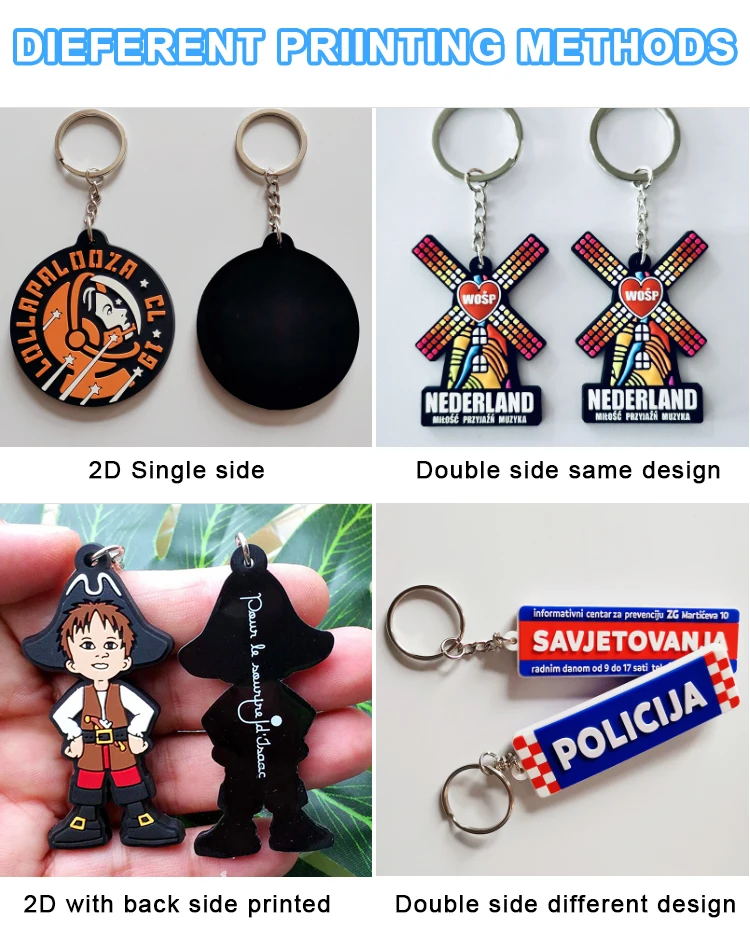 Customized Promotional Cute Soft PVC Rubber Key Ring