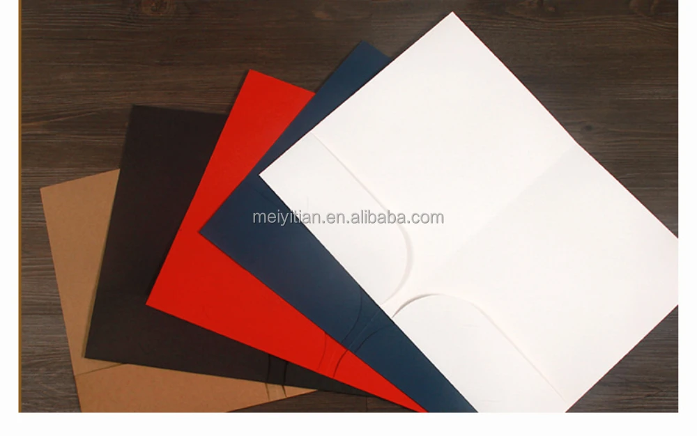 A4 Kraft Paper Presentation Folder - 2-Pockets Document Folder