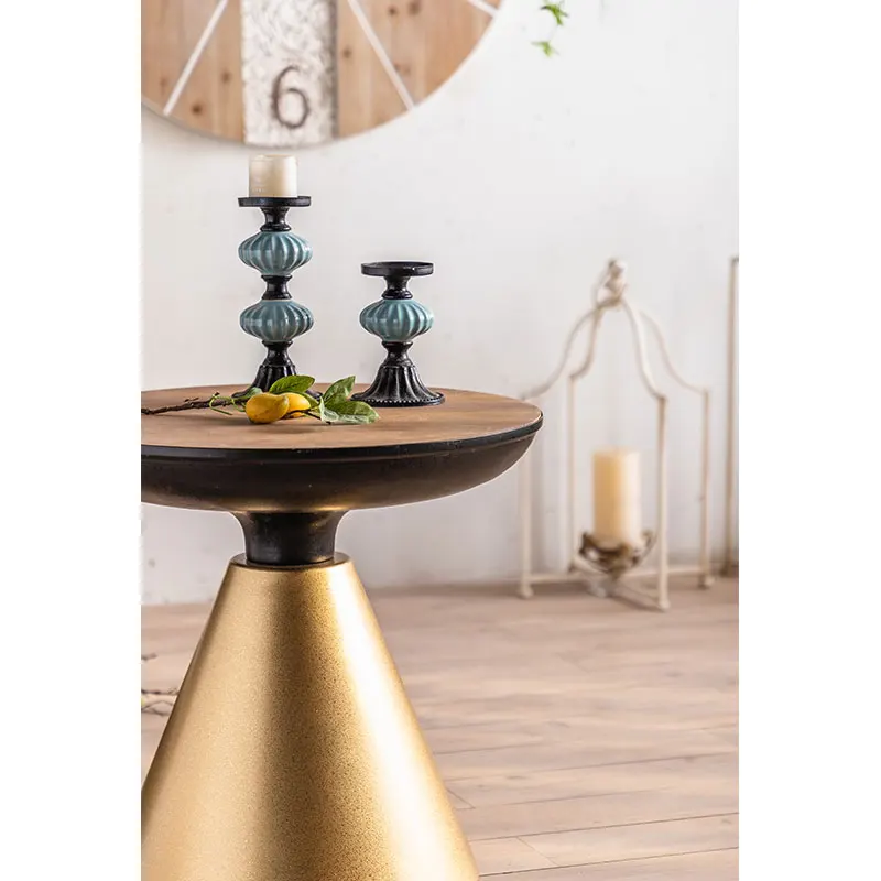 Modern Luxury Gold Tea Table Small Round Mdf Side Table Bedroom ...