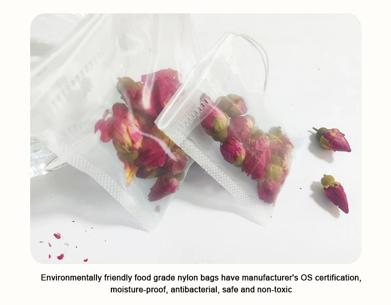 Transparent Nylon Teabags Empty Tea Bags Disposable Nylon Tea Bags With ...