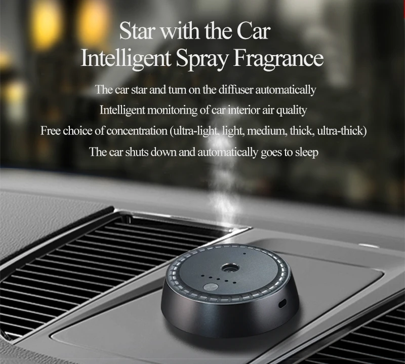 Automatic Spray Fragrance Waterless Car Diffuser Desktop Usb Mini Smart ...