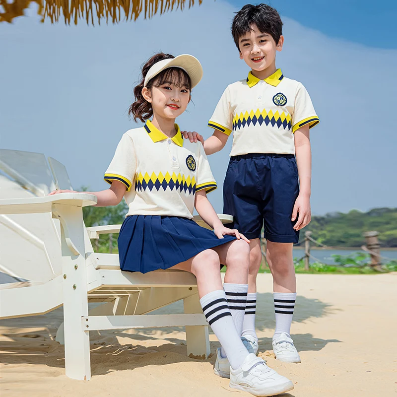 Custom Made White Polo Preschool Uniforms for Boys & Girls