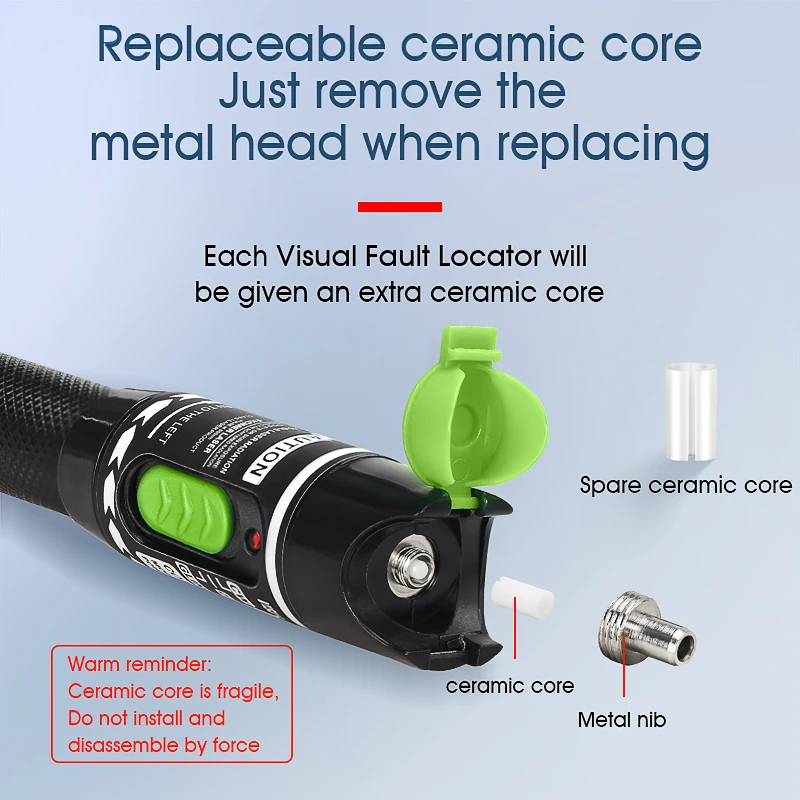 Optical Fiber Red Light Pen 20mw - Visual Fault Locator