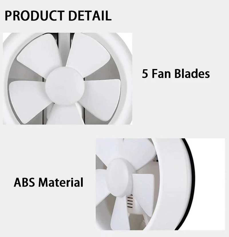 High Quality Wall Window Mounted Plastic White Round Ventilation Fan ...