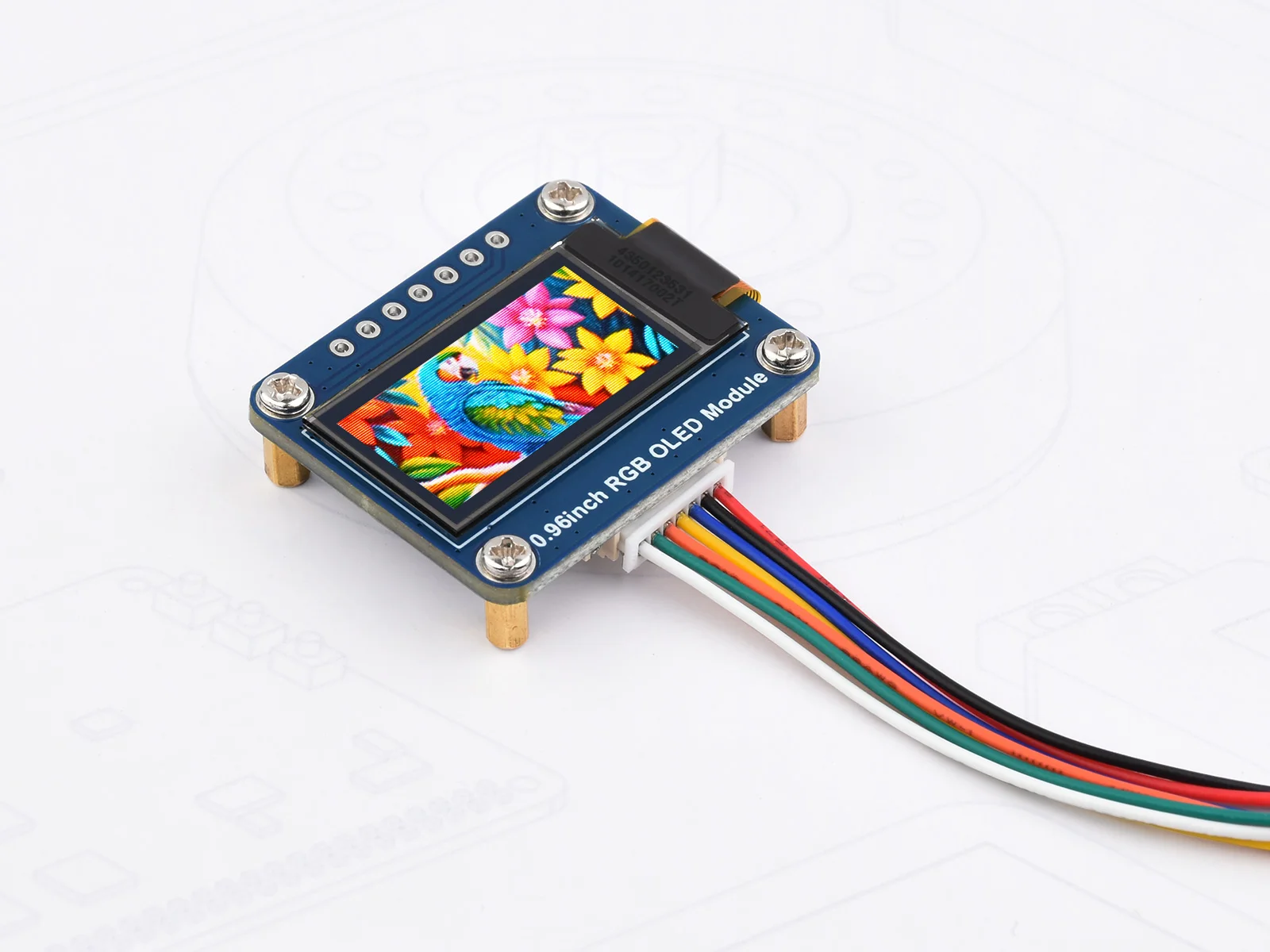 0.96 Inch RGB OLED Module 64*128 Resolution OLED Display Screen Monitor ...