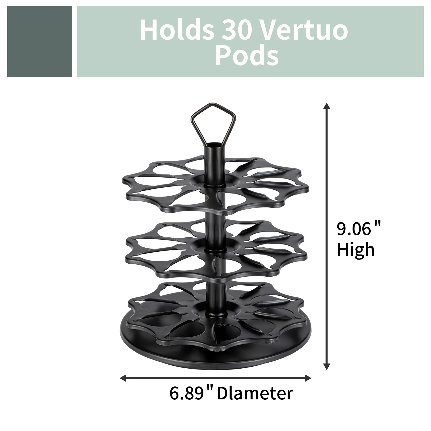 Black Plating Rotating Base 30pcs Vertuoline Nespresso Pod Holder ...
