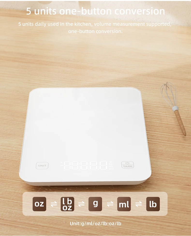 Smart Kitchen Scale with Bluetooth - Accurate & Versatile