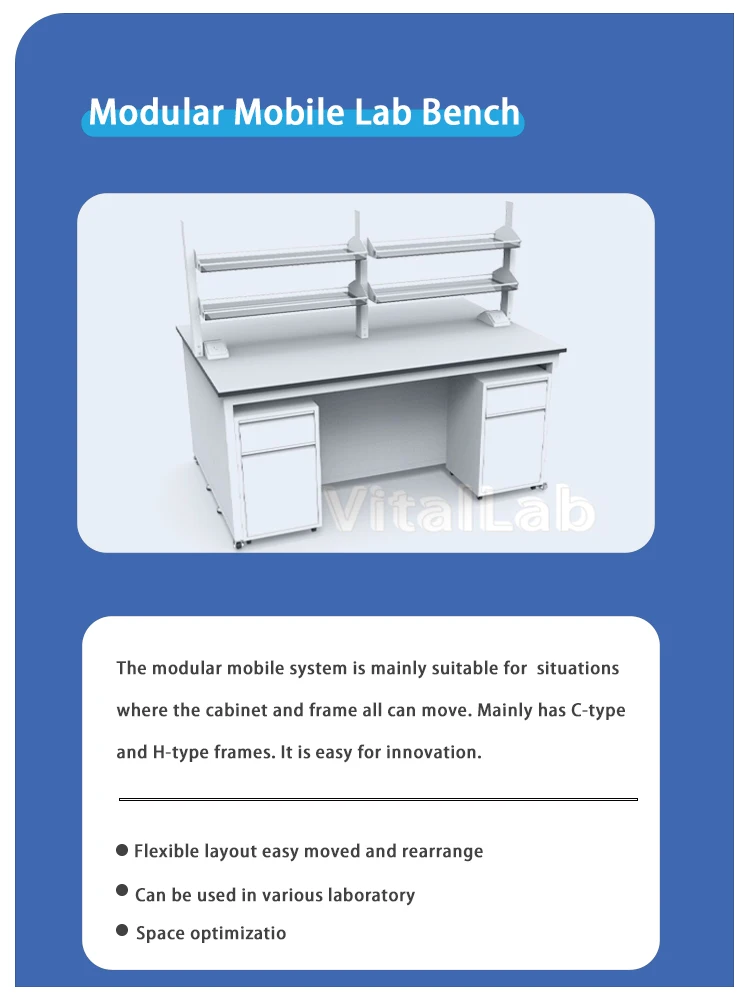 Modern Anti-Static Metal Lab Table Attractive Electronic Laboratory ...