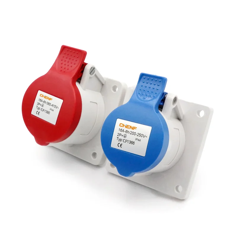 CHENF Flush mounting socket 3 phase 400V 3 pin 4 pin 5 pin 16A 32A 63 ...