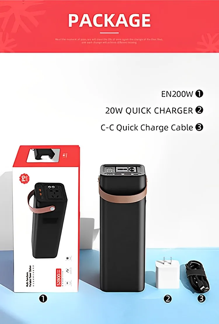 Sunnew Outdoor Energy Storage Outdoor Generator Ac 200w 52800mah Large ...