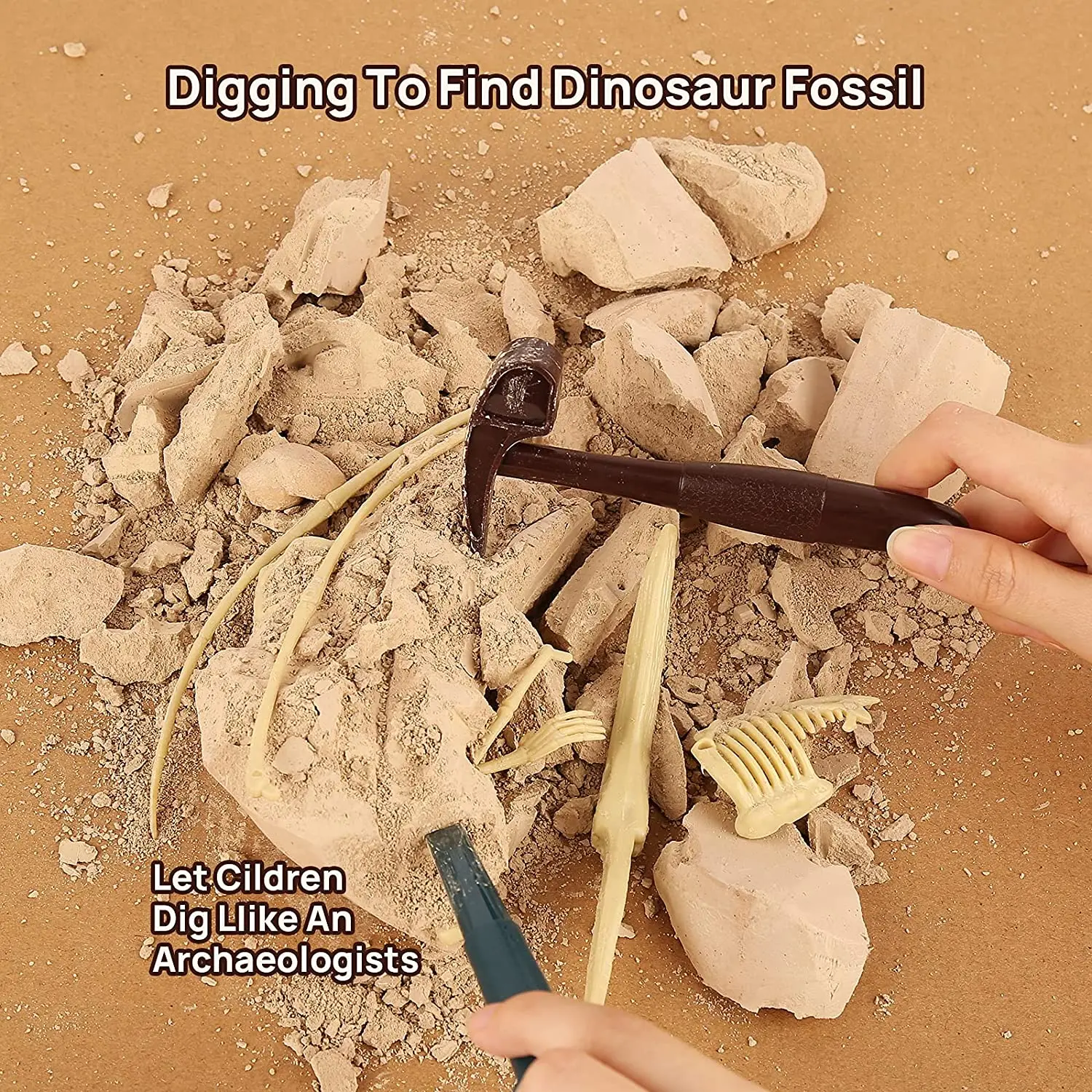 Dinosaur Dig Kit For Kids Dinosaur Fossil Bones Excavation Kit Stem ...