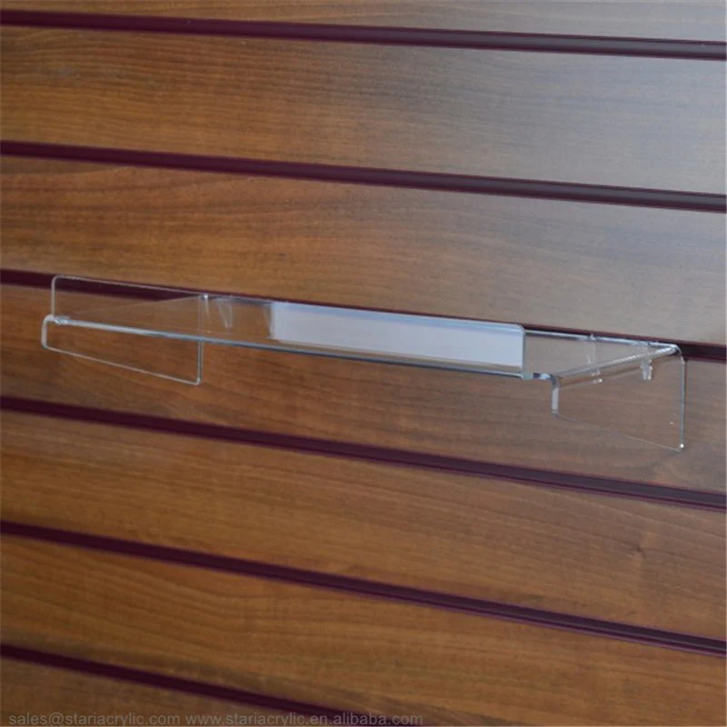 Acrylic Display Shelf - Right Angle with Lip & Support