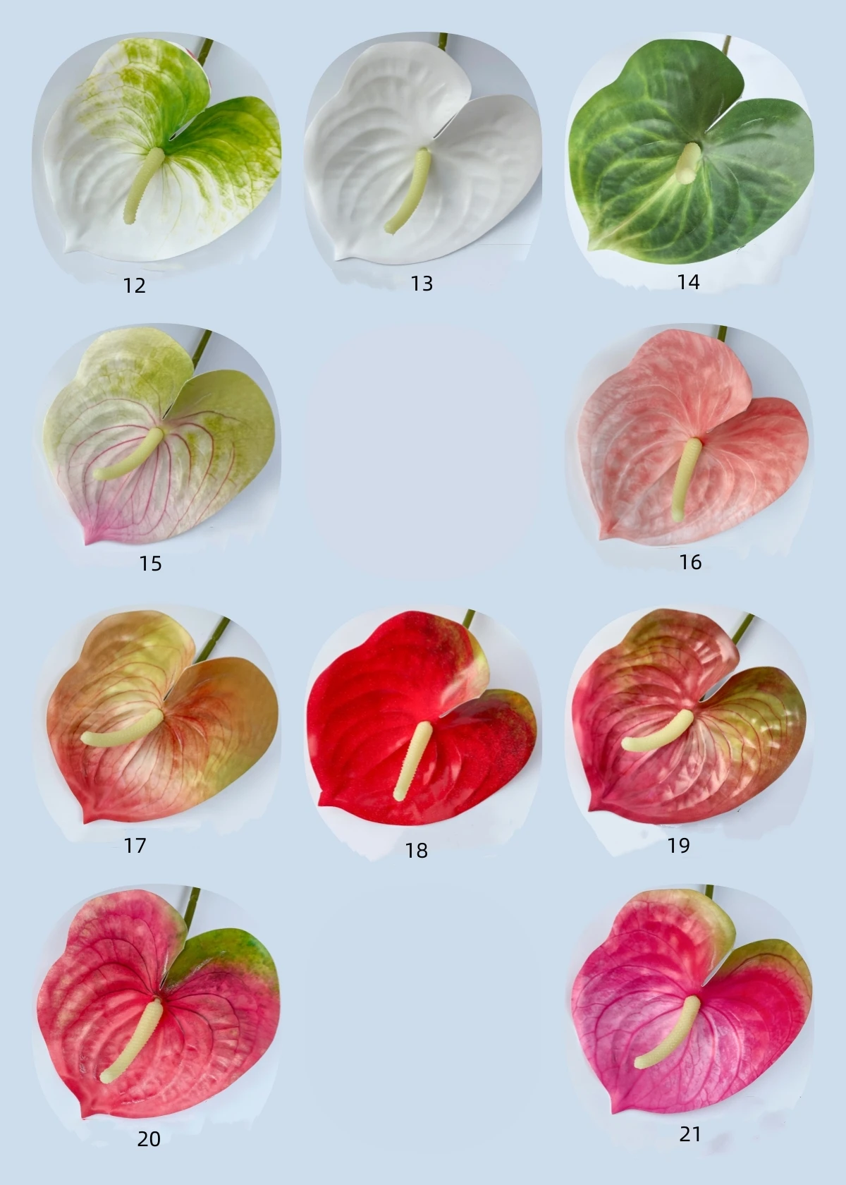Wholesale Artificial 3D Print Anthurium Flowers Latex Real Touch for ...