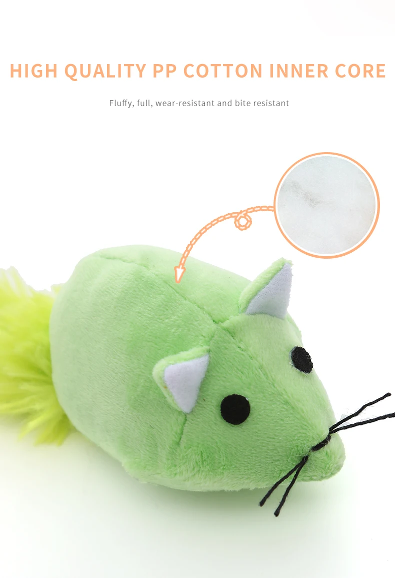 Wholesale 4 Color Soft Plush Mouse for Cat Playing Toy with Catnip ...