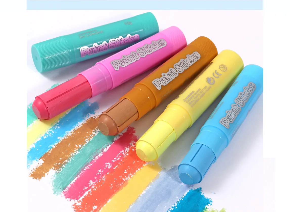 Foska Macaron Color Paint Crayon - 6/12 Colors for Drawing