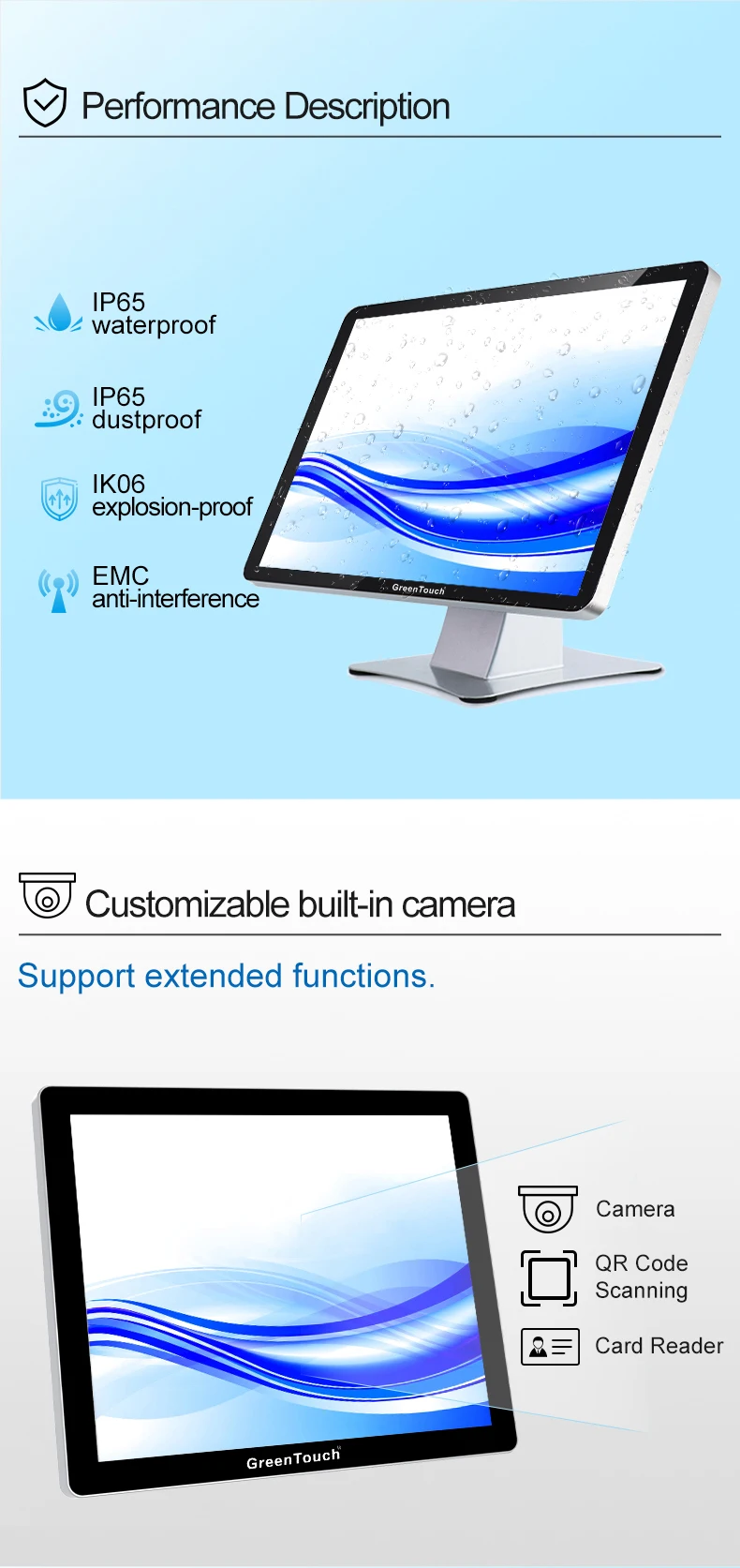 23.8 Inch LCD Touch Monitor - 1920x1080 Capacitive Display