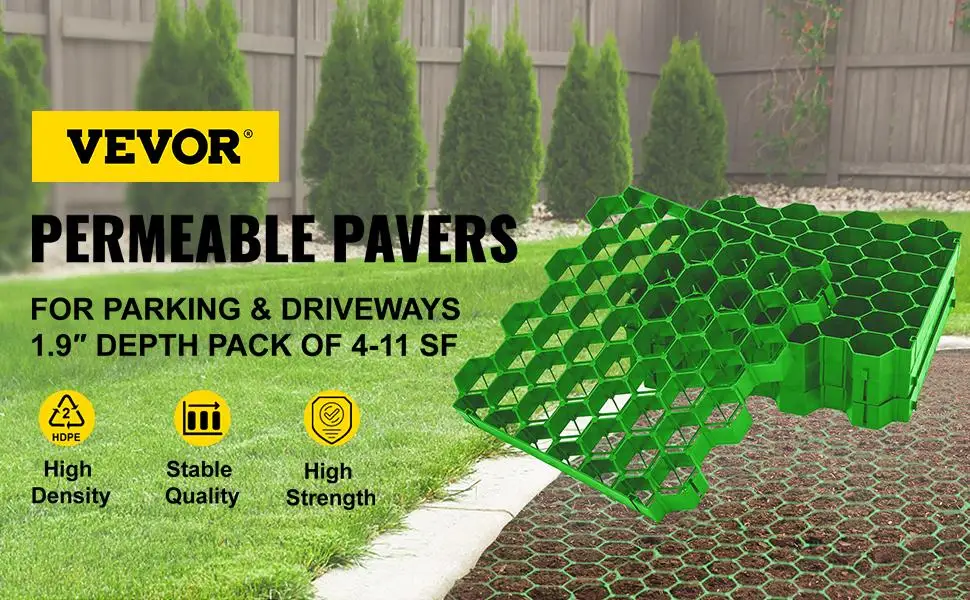 Plastic Grass Paver Permeable Paving Grid Driveway Pavers Grass Lattice ...