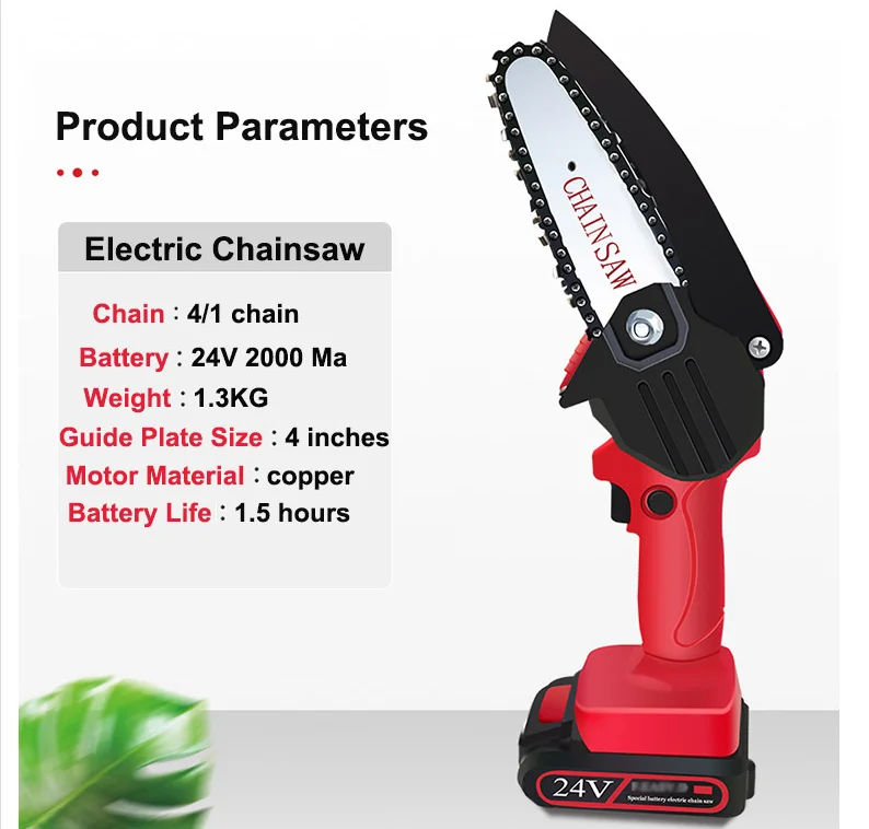 Electric Pruning Saw - Cordless Mini Chainsaw for Wood Splitting