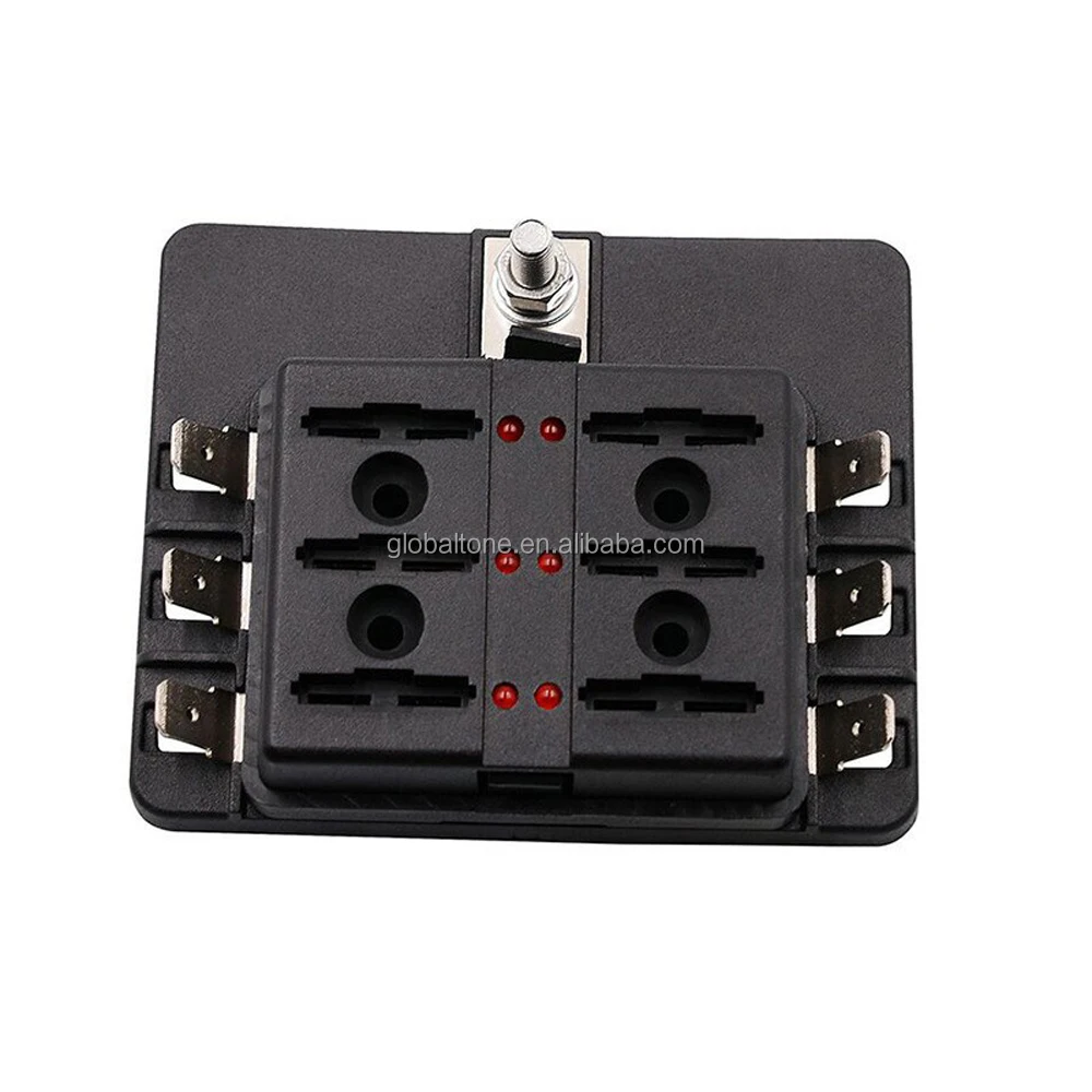 6-way 12v 24v Universal Ato Atc Blade Fuse Holder Box For Car Truck ...