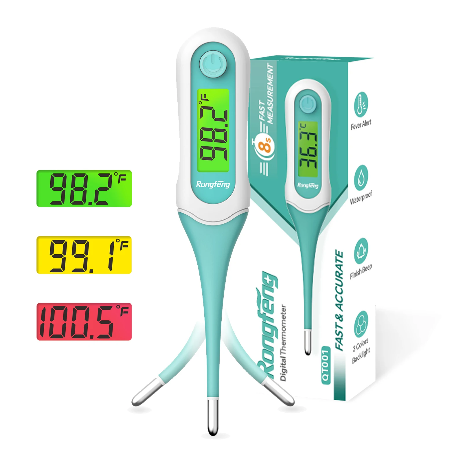 Digital Thermometer,8s Fast Reading Thermometer For Adults Baby With 3 ...