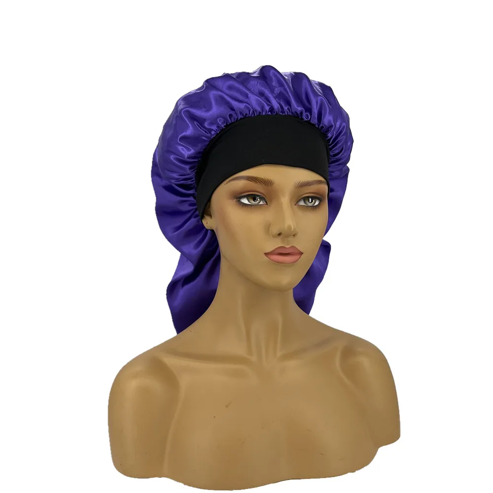 High Quality Silky Hair Long Bonnets For Sleeping Cap Braids Women ...