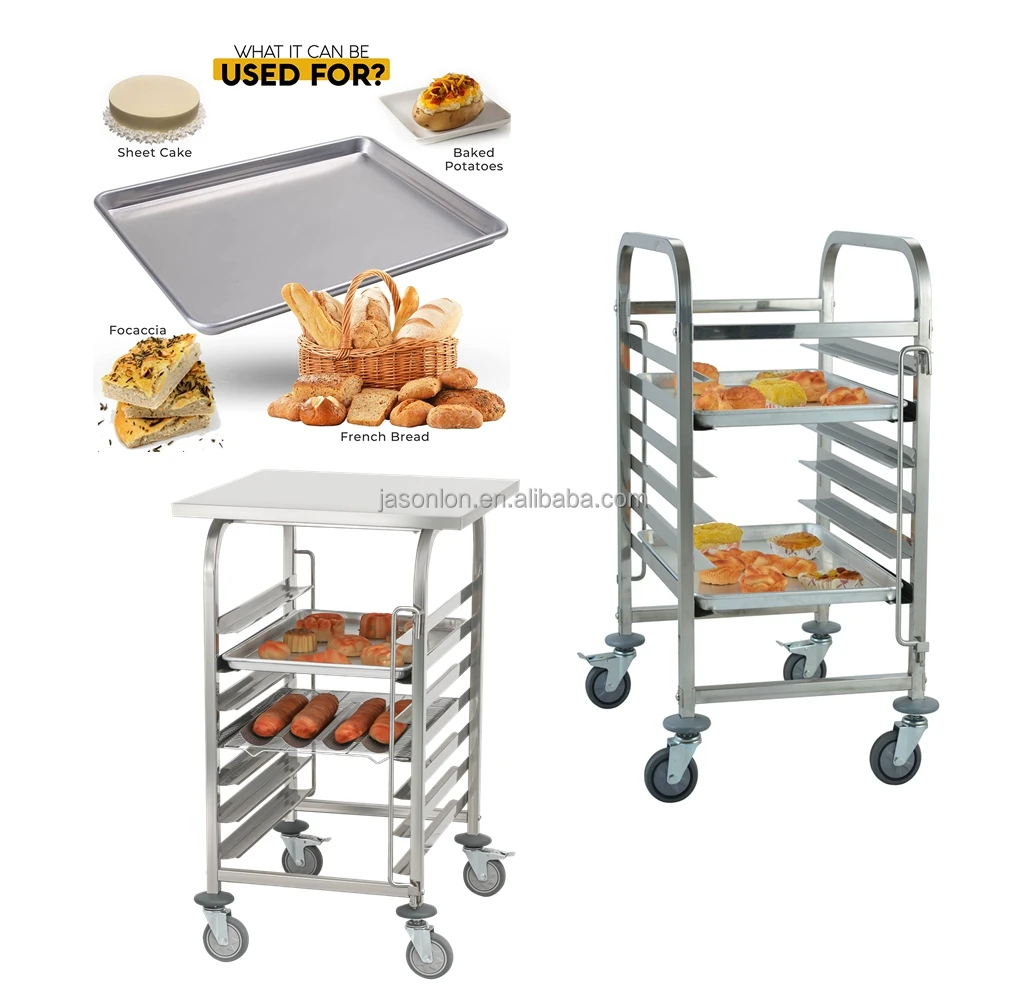 1.0mm Stainless Steel Mobile Bakery Cart With Wheels, Oem | Wholesale