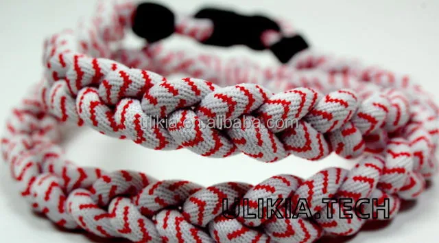 3 Rope Braided Tornado Titanium Sport Baseball Necklace