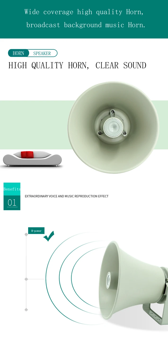 Outdoor IP/4G/SIP/VOIP Active Horn Speaker - 15W-120W PA System