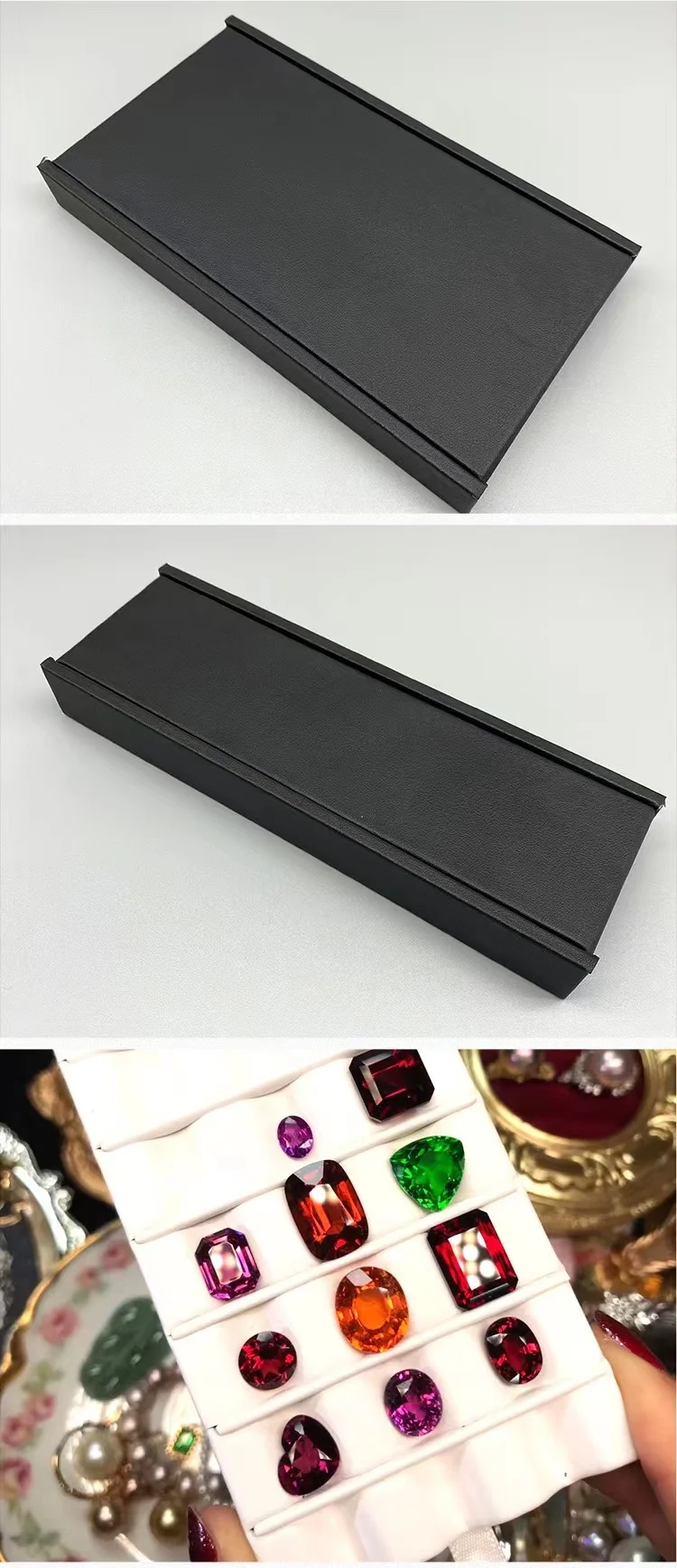 FORTE PU Leather Gemstone Box Set - Elegant Jewelry Display