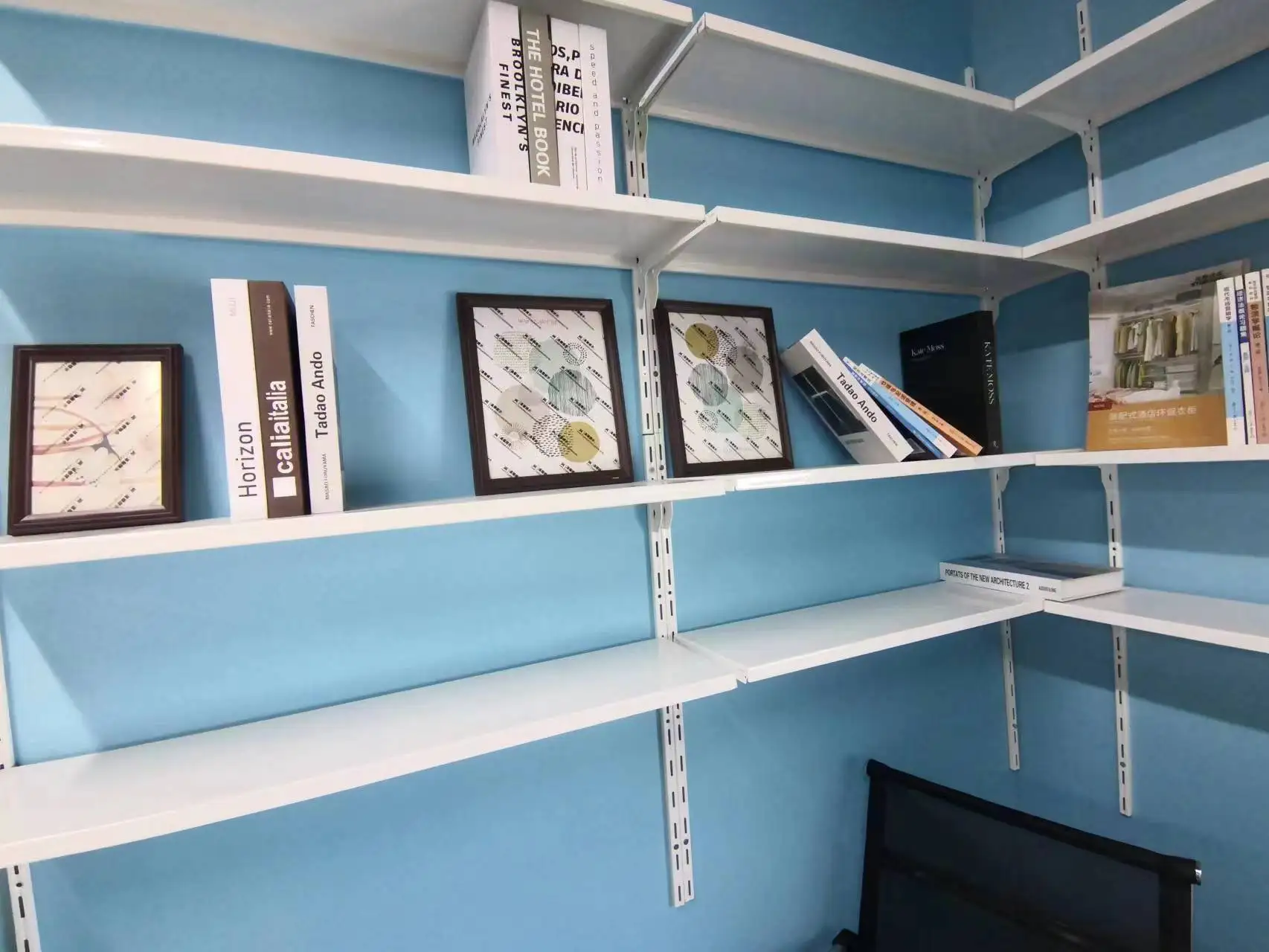 Wall-mount Bookshelf Metal Shelf Diy Freely Single Or Multi Layer For ...