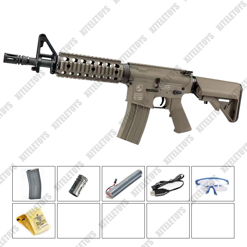 Nylon M4a1 Assault Rifle Metal Gear Electric Splatter Gel Ball Blaster ...