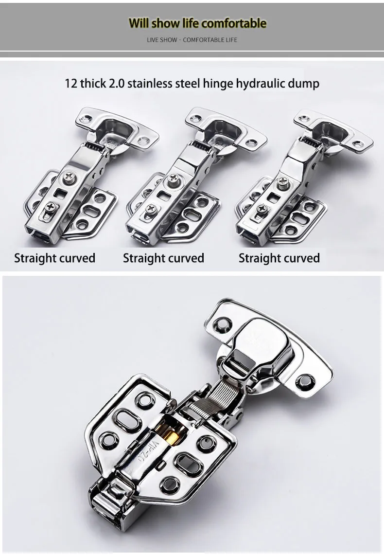 304 Stainless Steel Hinge Force Damping Hydraulic Buffer Spring,Chest ...