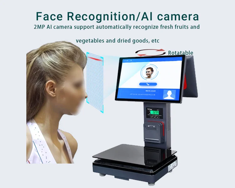 Smart Food Weighing with AI Recognition & Barcode Printing