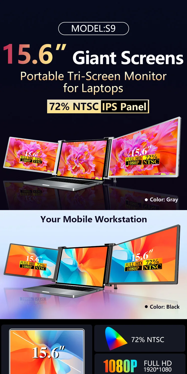 2024 Wholesale Usb C Hdr 1080p Ips 15.6 Inch Portable Laptop Screen ...