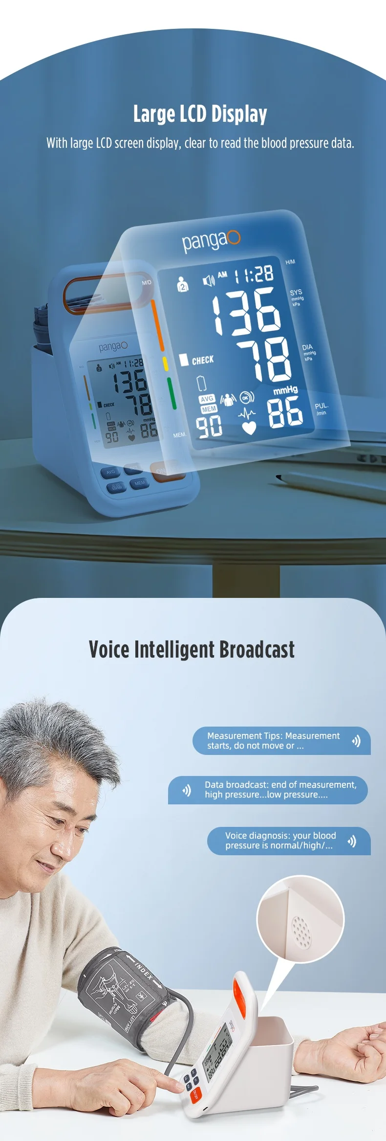 Pangao PG-800B61 Blood Pressure Monitor - Accurate & Reliable