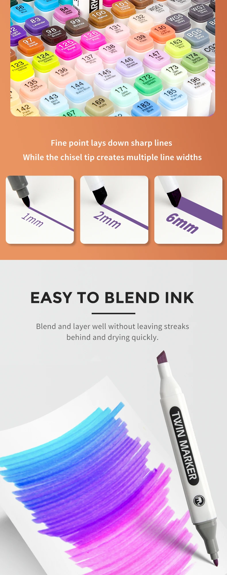 Mobee Art Markers - Versatile Dual Tip Pens for Creatives