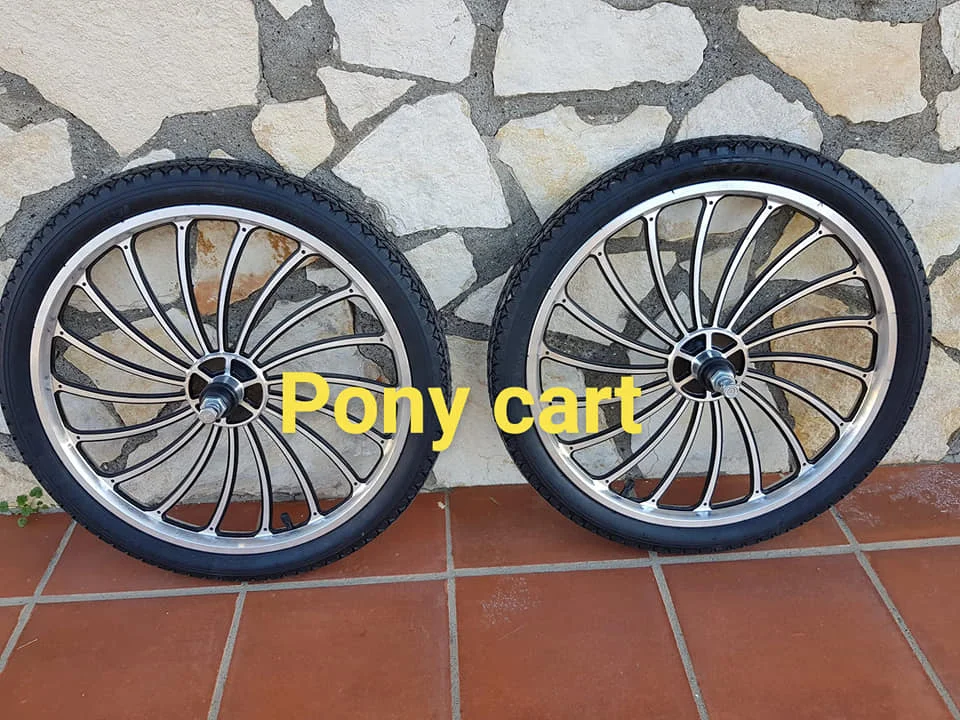 20 Inch Sulky Horse Cart Rubber Wheels - Durable & Versatile