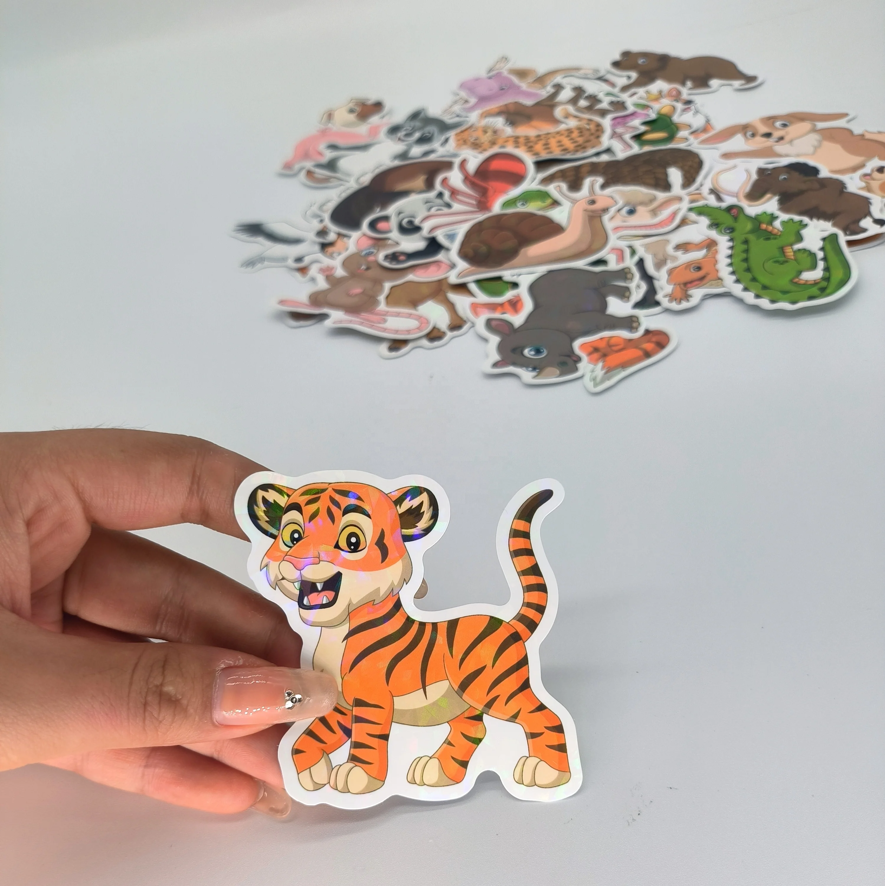 Custom Die Cut Vinyl Animal Stickers Sheets Printing Packaging Label ...