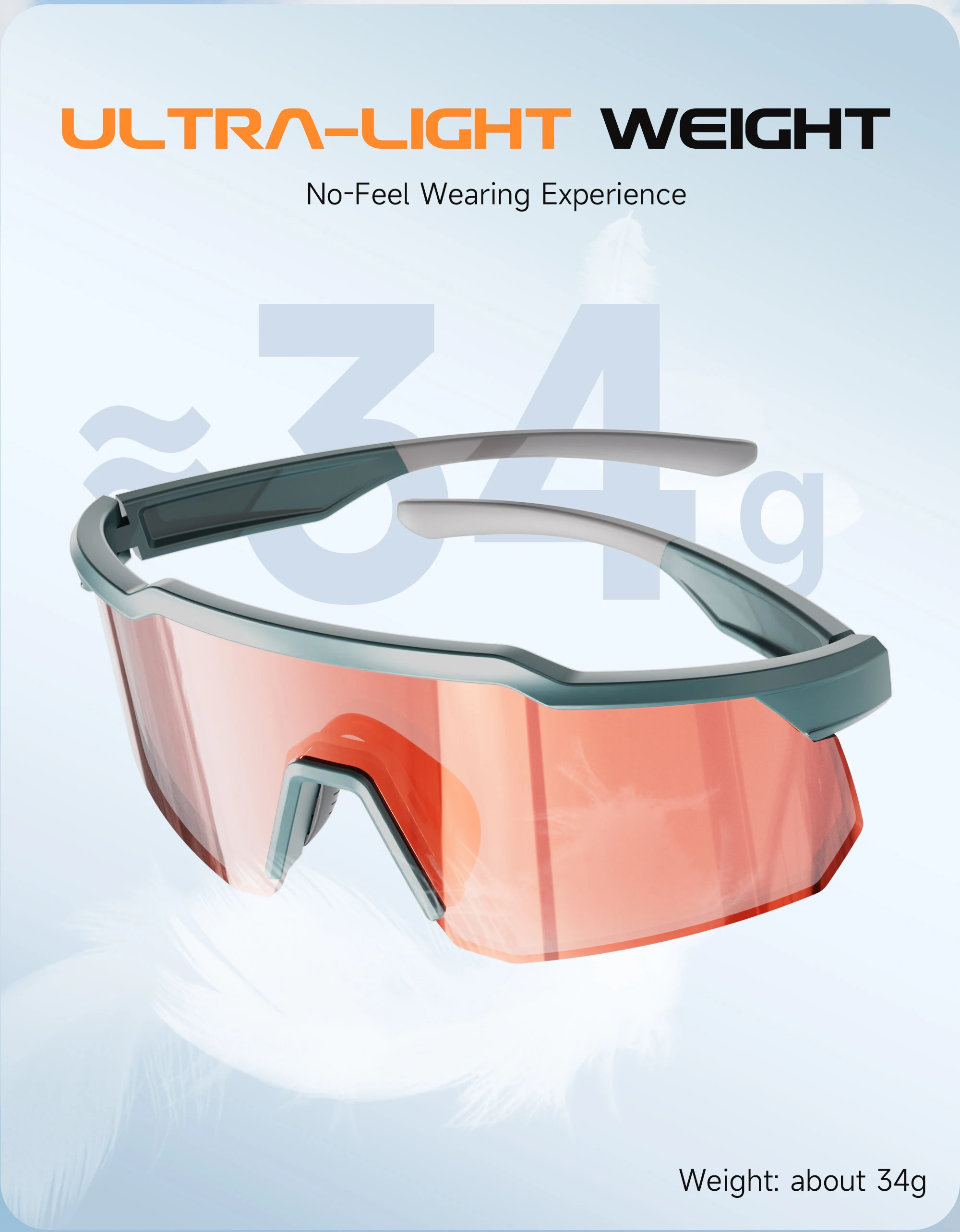 Wholesale Blue Color Changing Lens Running Sport Sunglasses TR90 ...