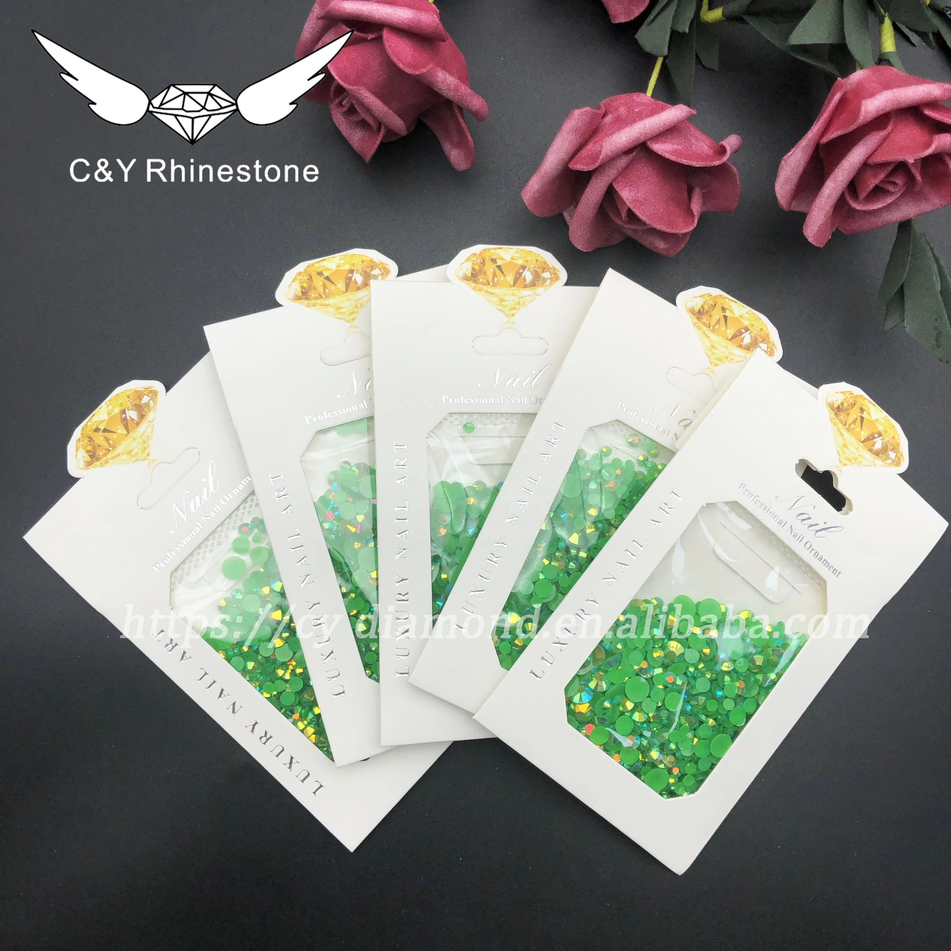 Wholesale Rhinestone Color Jelly Rhinestones Flatback Round Mix Size ...