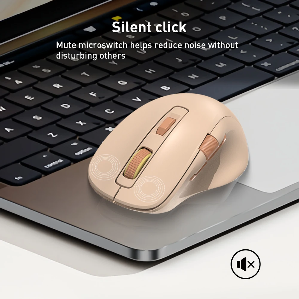 Ergonomic Wireless Keyboard Mouse Combo - 2-in-1 Receiver
