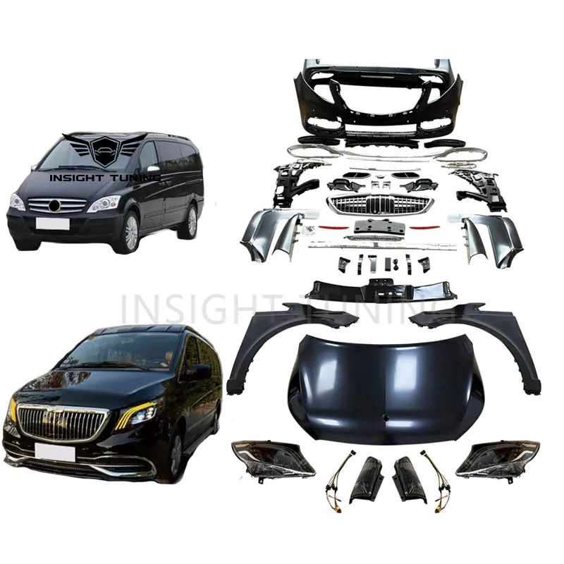 Vito V250 V260 Car Bumpers Headlight Bodykit for Mercedes Benz W446 ...