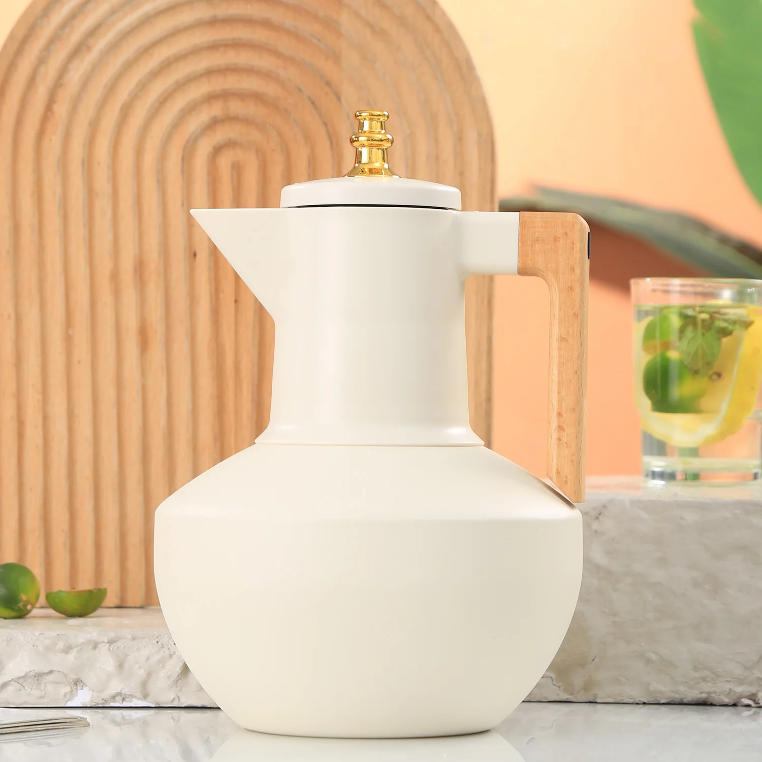 Luxury Arabic Style 1000ml Dallah Coffee Pot Insulation Thermal Flask ...